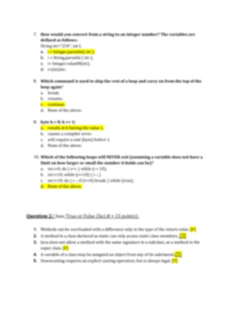 Solution Java Basics Quiz Studypool