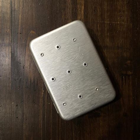 Perrine 67 Dryandnymph Internal Form Small Size Fly Box Mint パーリン アルミニウム ドライandウェット フライボックス シルバー
