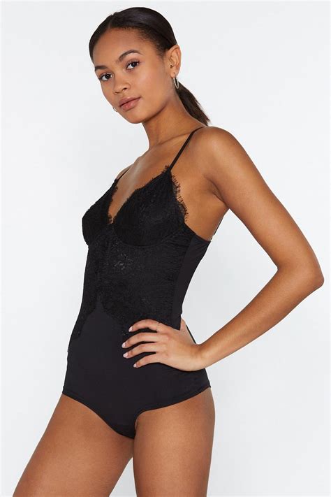 Lace Spaghetti Strap Bodysuit Nasty Gal