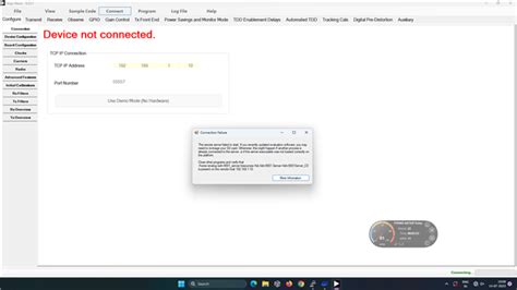 TES GUI Connection Issue With ZC Adrv Q A RF And Microwave EngineerZone