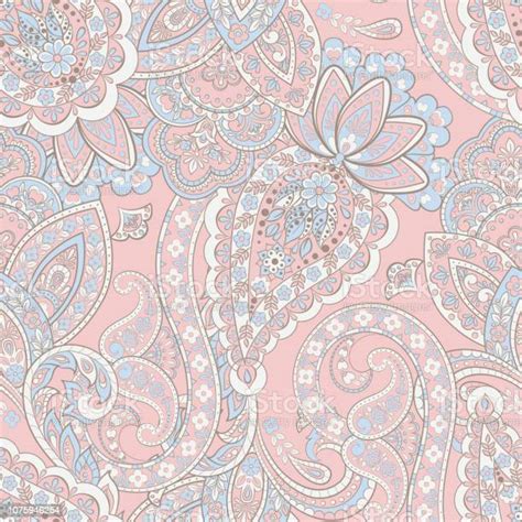 아시아 민족 스타일에서 완벽 한 페이 즐 리 패턴입니다 꽃 벡터 일러스트 레이 션 0명에 대한 스톡 벡터 아트 및 기타 이미지 0명 고풍스런 꽃 식물 Istock