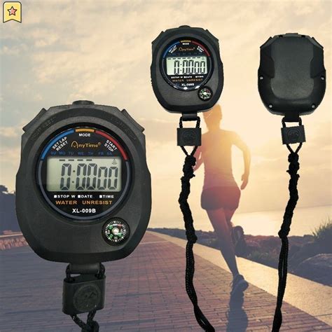 Digital Stopwatch Waterproof Shockproof Accurate Electronic Timer With