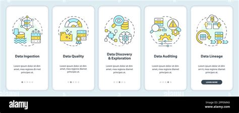 Data Lake Key Concepts Onboarding Mobile App Screen Stock Vector Image And Art Alamy