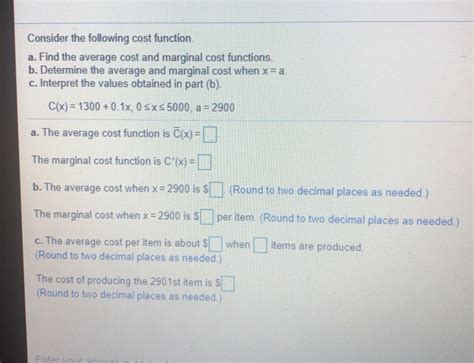 Solved Consider The Following Cost Function A Find The Chegg Com