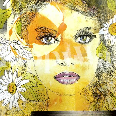 Buy Yellow Flower Girl Wallpaper Online Happywall