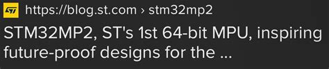 I Thought The STM Was A Series Of Bit Wide Market Microcontrollers R Electronics