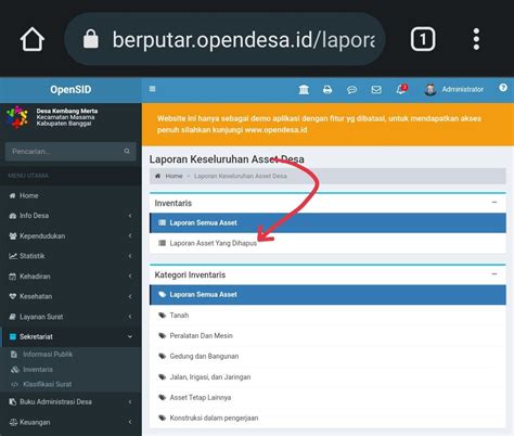 Bugerror Halaman Laporan Aset Yang Dihapus Berantakan · Issue 6995 · Opensidopensid · Github