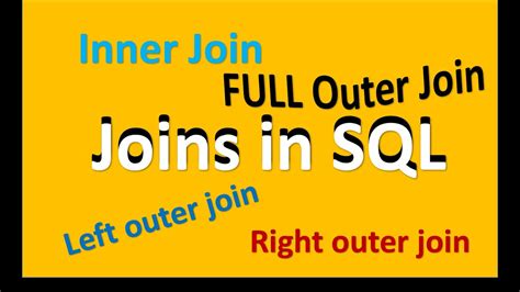 all sql joins explained easily with examples youtube