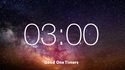 3 Minute Countdown Timer With Relaxing Music 4k Alarm Milky Way Youtube Music