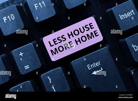 text caption presenting less house more home business showcase small