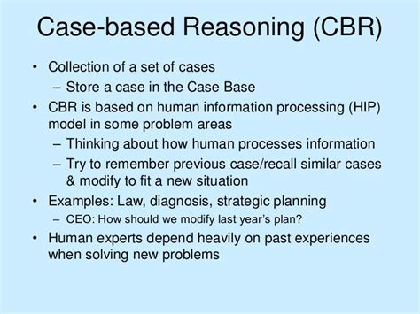 Artificial Intelligence Case Based And Model Based Reasoning