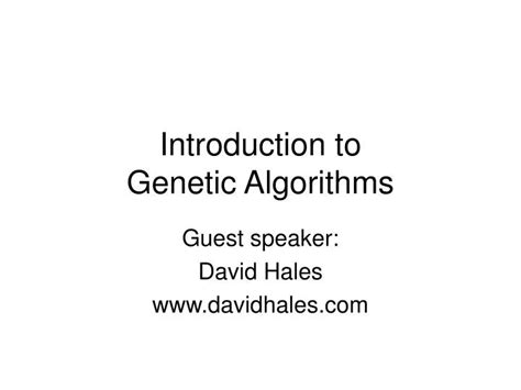 PPT Introduction To Genetic Algorithms PowerPoint Presentation Free Download ID 6821605