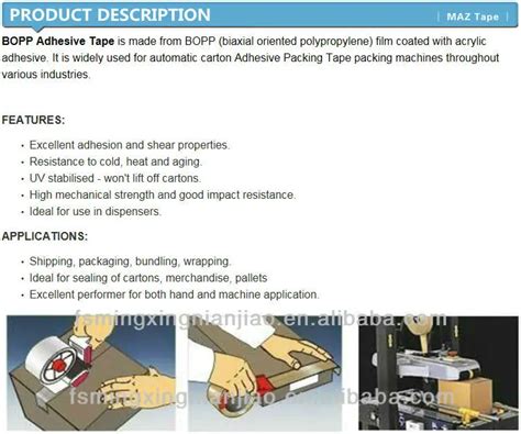 Hs Code For Adhesive Tape Bopp Film Coating With Acrylic And Paper Core Buy Hs Code For