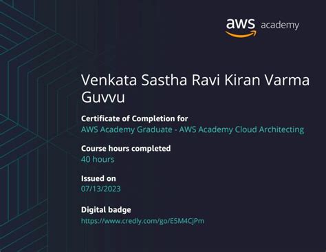 Gvs Ravi Kiran Varma On Linkedin Aws Cloudarchitect