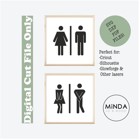 Funny Restroom Sign Svg Bathroom Sign Svg Wc Sign Toilet Svg Dxf