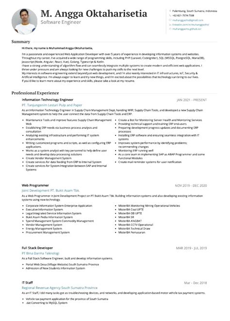 Dibimbingid Simak Contoh Cv Programmer Menarik And Cara Membuatnya