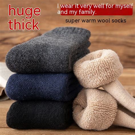 Winter Super Thick Wool Socks Large Size Men Women Warm Cashmere Socks
