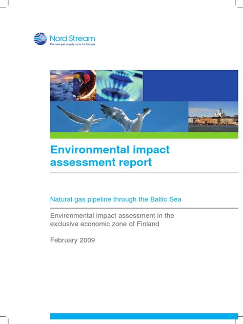 Eia Of Natural Gas Pipeline Through The Baltic Sea Pdf Environmental Impact Assessment Sea