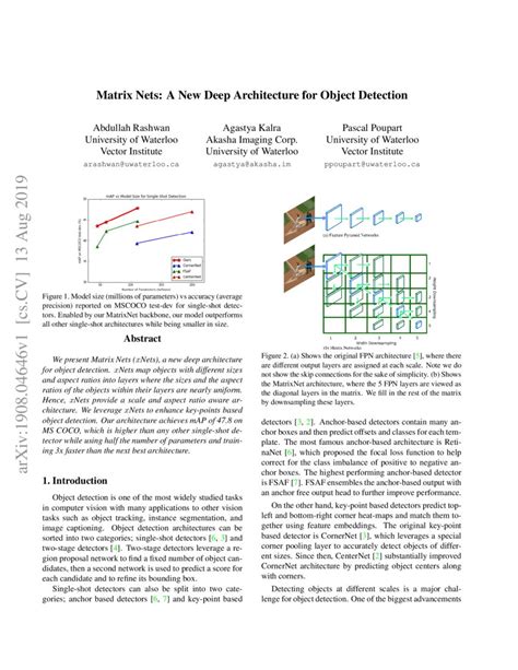 Matrix Nets A New Deep Architecture For Object Detection Deepai