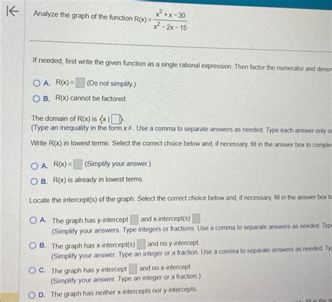 Solved Analyze The Graph Of The Function