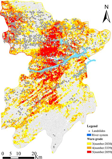 Landslide Assessment Results For 170 Mm Of Antecedent Precipitation And Download Scientific