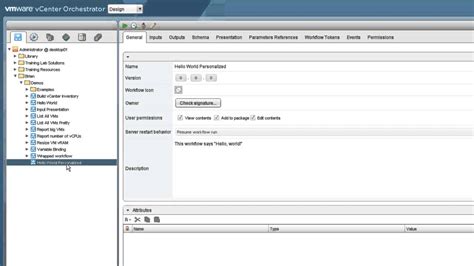 Vcenter Orchestrator Supplying Input Parameters To A Workflow Youtube