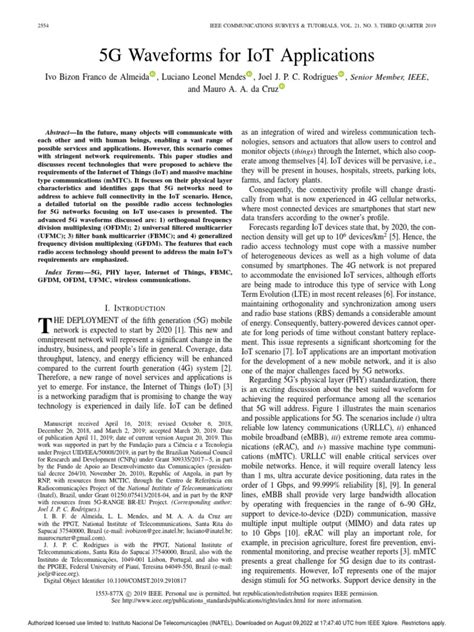 5g Waveforms For Iot Applications Pdf Orthogonal Frequency Division Multiplexing Internet