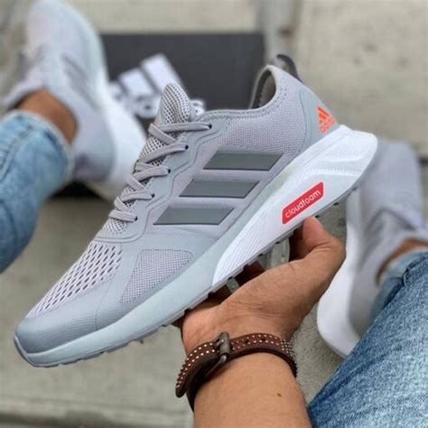 خرید و قیمت کتونی آدیداس کلود فوم زنانه طوسی نارنجی با ارسال رایگان