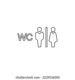 Wc Icon Male Female Restroom Icon Stock Vector Royalty Free 2229536505 Shutterstock