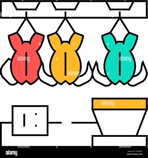 Chicken Processing Icon Color Illustration Stock Vector Image And Art Alamy