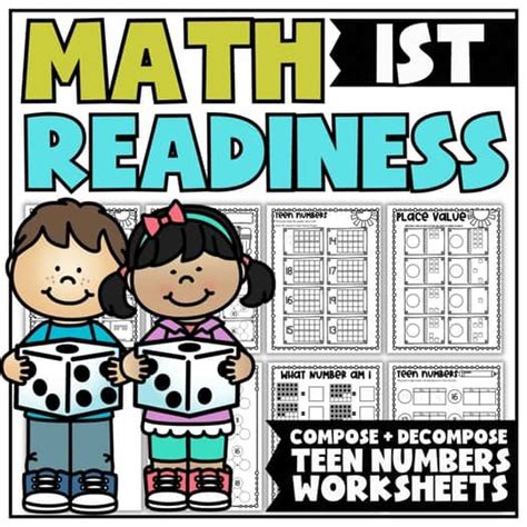 1st Grade Math Readiness Compose And Decompose Teen Numbers Worksheets 1st Grade Math Number