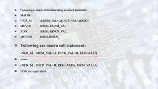 System Software Macro Expansion Nested Macro Calls Pptx Programming Languages Computing