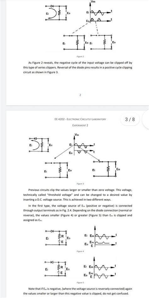 Solved EE ELECTRONIC CIRCUITS I LABORATORY EXPERIMENT Chegg Com