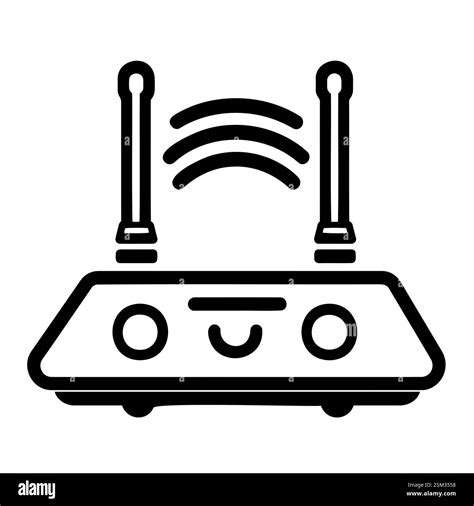 Simple Black And White Wifi Router Icon Stock Vector Image And Art Alamy