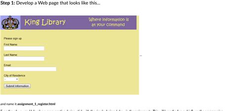 Solved Step 1 Develop A Web Page That Looks Like