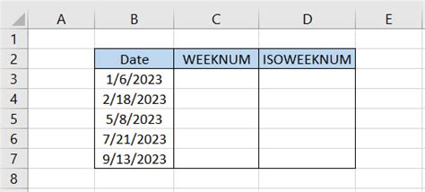 Isoweeknum Function How To Get The Week Number In Excel Wall Street Oasis