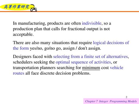 ppt chapter 7 integer programming models powerpoint presentation