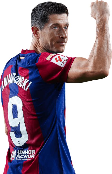 Robert Lewandowski Barcelona Football Render Footyrenders