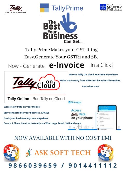 Ask Soft Tech Tally Prime Makes Your Gst Filing Easy Generate Your Gstr1 And 3b Instantly