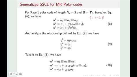 Generalized Simplified Successive Cancellation Decoding Of Multi Kernel Polar Codes Youtube