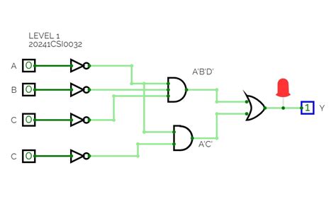 Circuitverse Experiment 3 Level 1