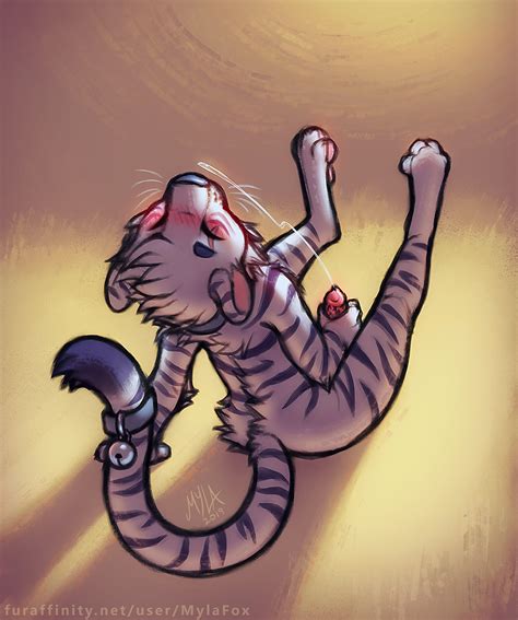 Rule Accessory Anthro Bell Blue Body Blue Fur Blue Nose Blue Stripes Blush Closed Eyes