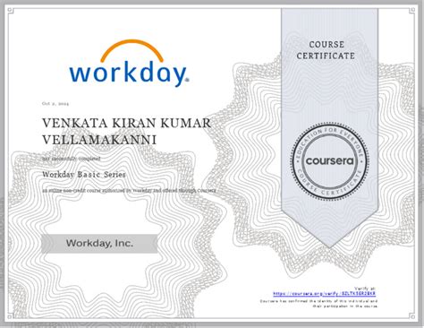 Workday In Basic Series Certificate Pdf