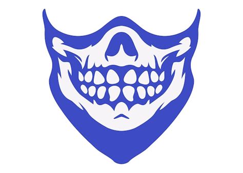 Premium Vector Vector Of Face Mask With Skull And Teeth Flat Color