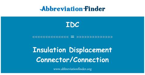 Idc Significa Conector De Deslocamento Da Isolação Conexão Insulation Displacement Connector