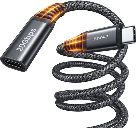 Ainope Usb C Extension Cable 10gbpsusb32 Fast Transfer