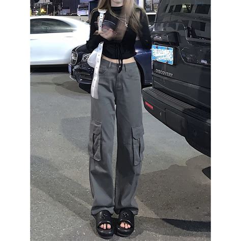 ชุดเอี๊ยมกางเกงขากว้าง เอวสูง ทรงหลวม แนวตรง สไตล์เรโทร แฟชั่นฤดูร้อน สําหรับผู้หญิง Chenchens