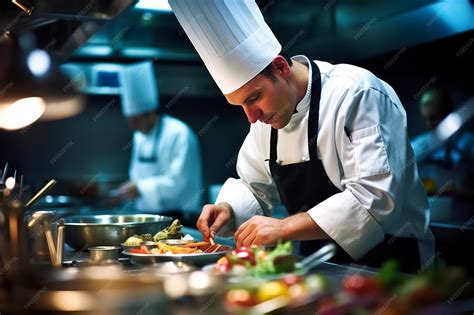 Premium Photo A Professional Chef Working In The Kitchen