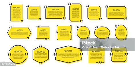 따옴표 상자 프레임 큰 세트 문자 메시지 인용 빈 템플릿 상자 빈 템플릿 견적 거품 거품 블로그 따옴표 기호 개체 그룹에 대한