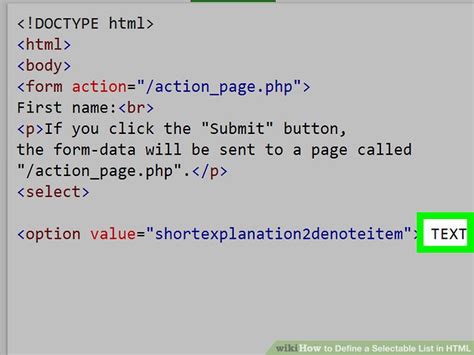 How To Define A Selectable List In HTML Steps With Pictures
